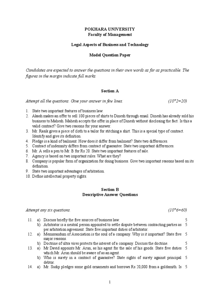Legal Aspects of Business and Technology | PDF | Guarantee | Private Law