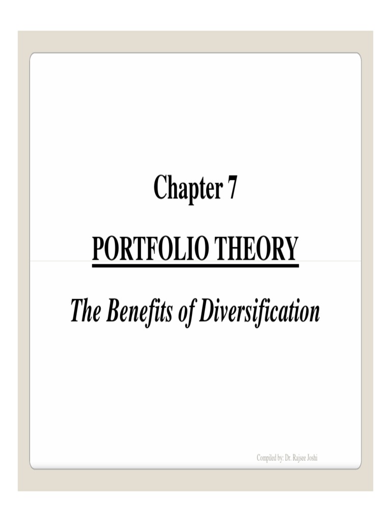IM-Chapter 7 Portfolio Theory | PDF | Modern Portfolio Theory | Applied ...
