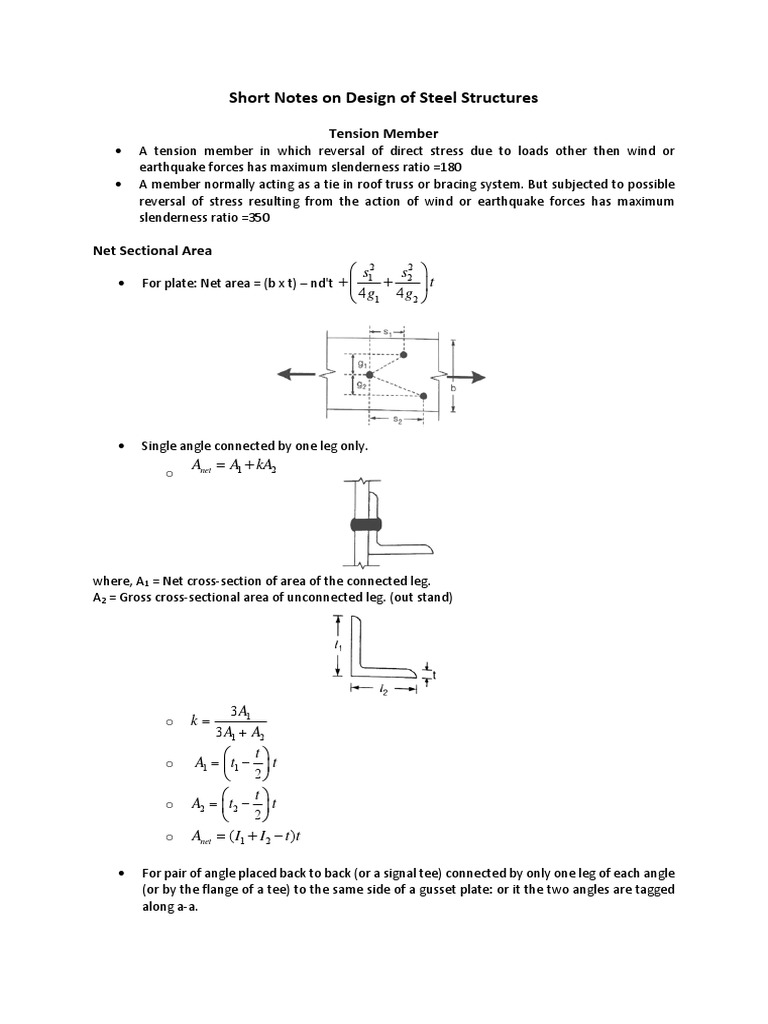 Steel Formulas Structure | PDF | Bending | Beam (Structure)