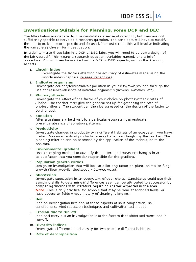 IA Ideas For Ib Ess | Download Free PDF | Surface Runoff | Soil