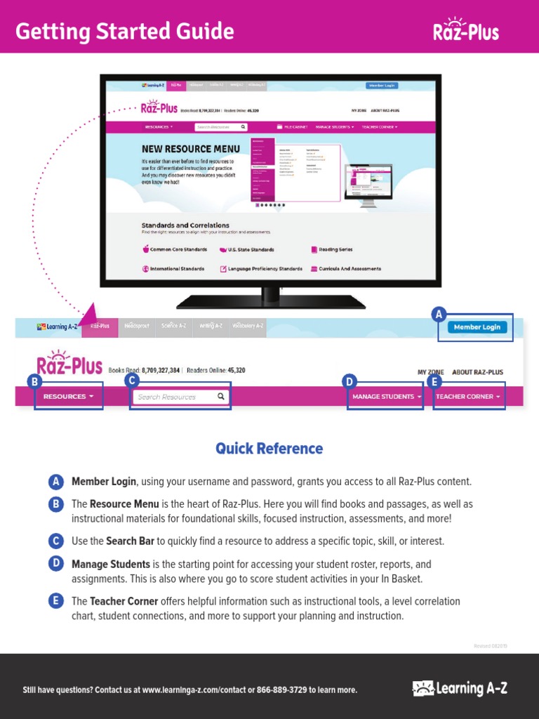 Getting Started Raz Plus PDF | PDF | Pedagogy | Teaching