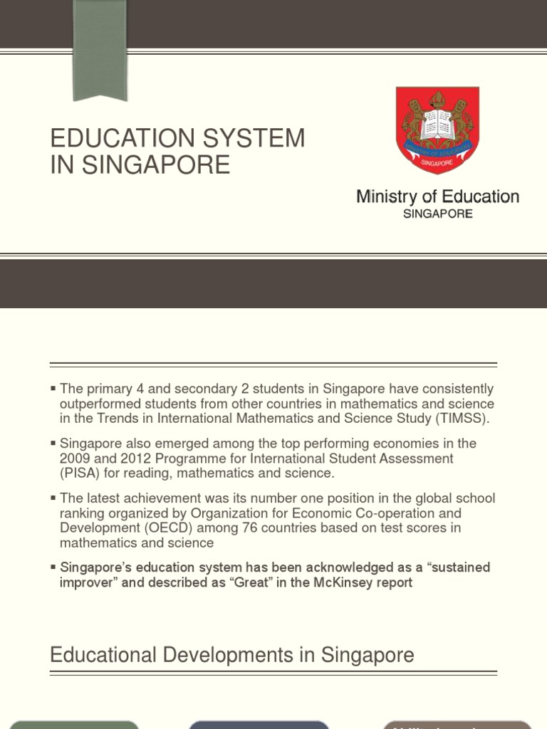 Education System in Singapore | PDF | Programme For International ...
