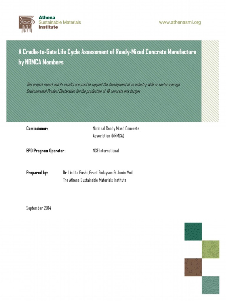 NRMCA LCA Project Report - v1.0b - 20140929 | PDF | Life Cycle ...