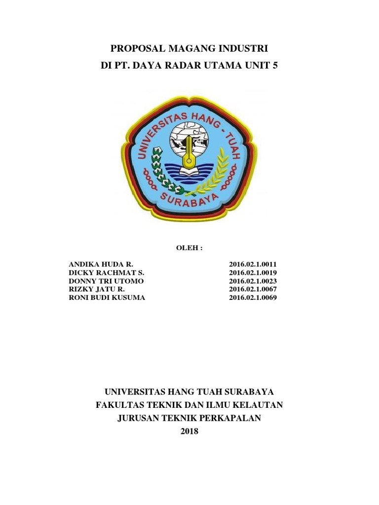 Cover Proposal Magang Industri | PDF