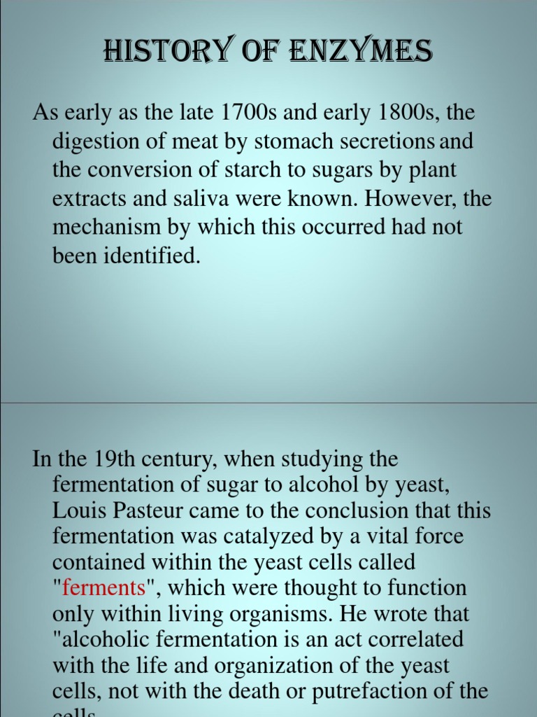 History Enzymes - 6 | PDF | Cofactor (Biochemistry) | Enzyme