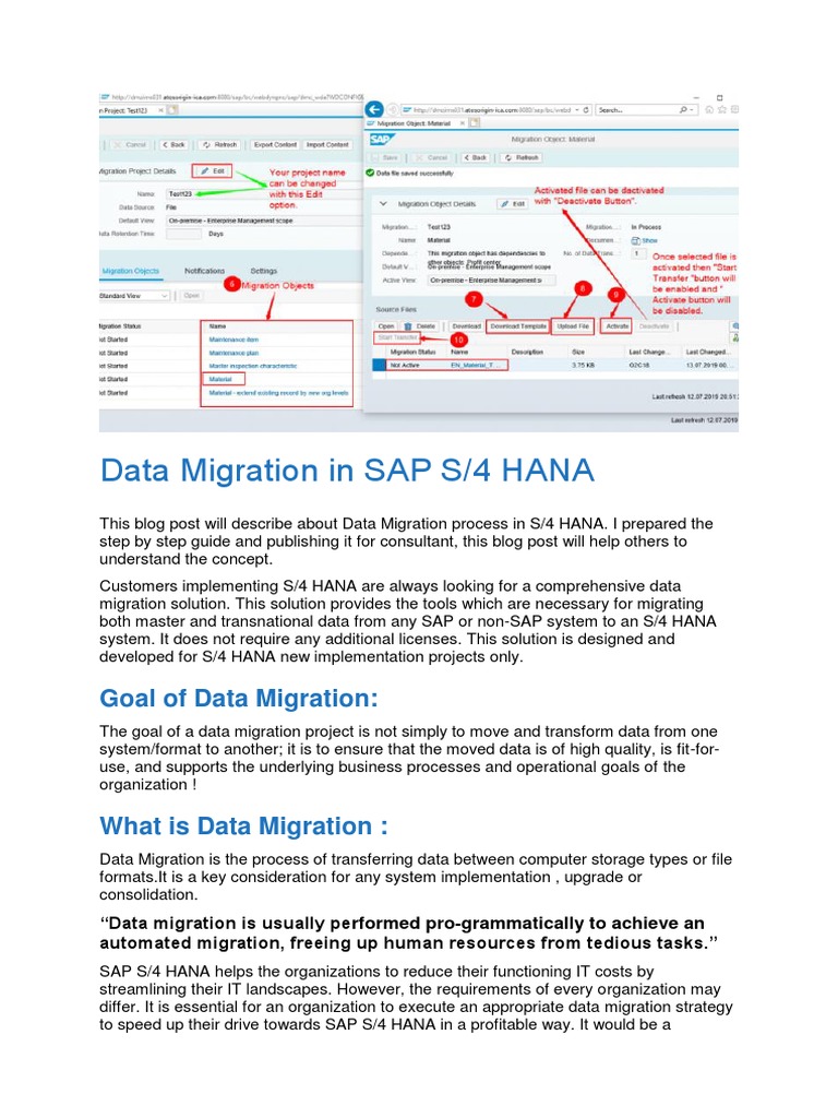 Data Migration in SAP S4 HANA | PDF | Data Quality | Information Technology