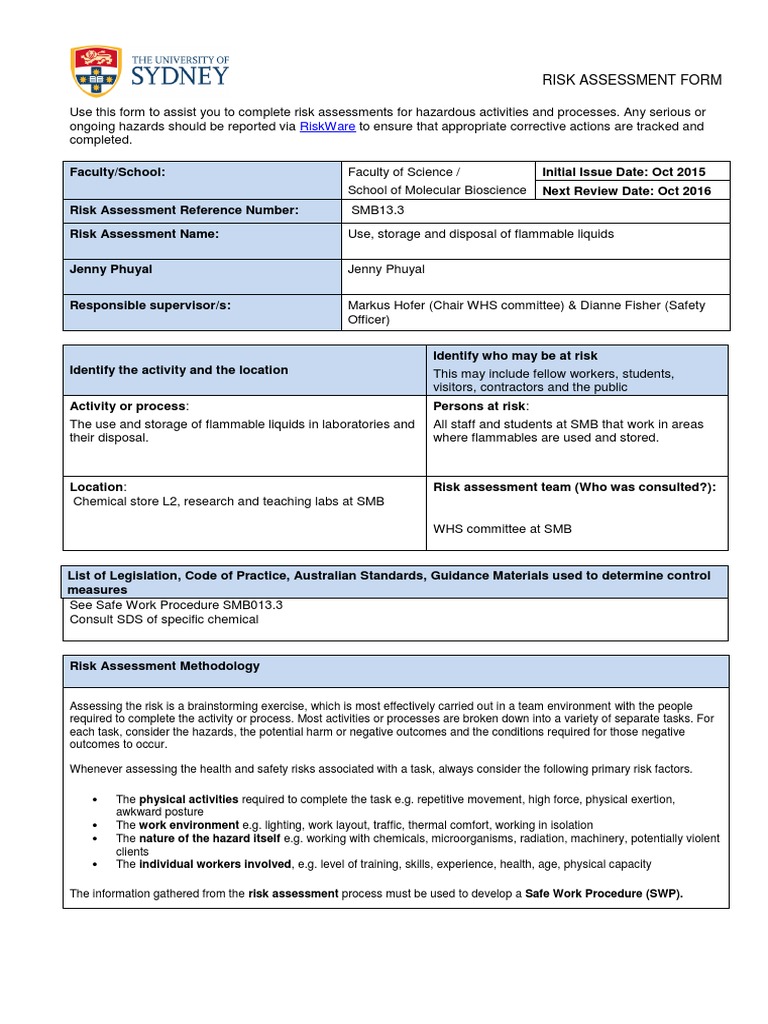 SMB013_Risk_Assessment_Use_storage_and_disposal_of_flammable_liquids ...