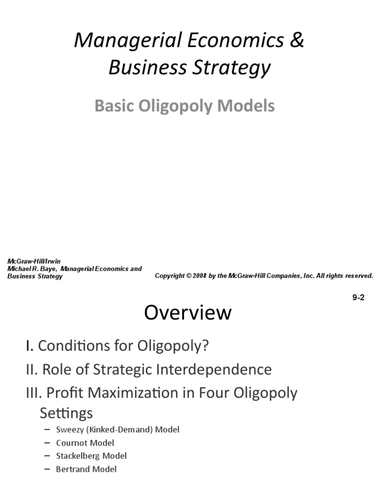 Basic Oligopoly Models | PDF | Oligopoly | Economic Equilibrium