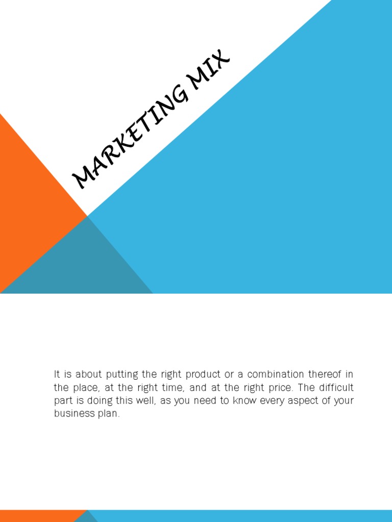 Chapter 3 Marketing Mix | PDF | Pricing | Marketing