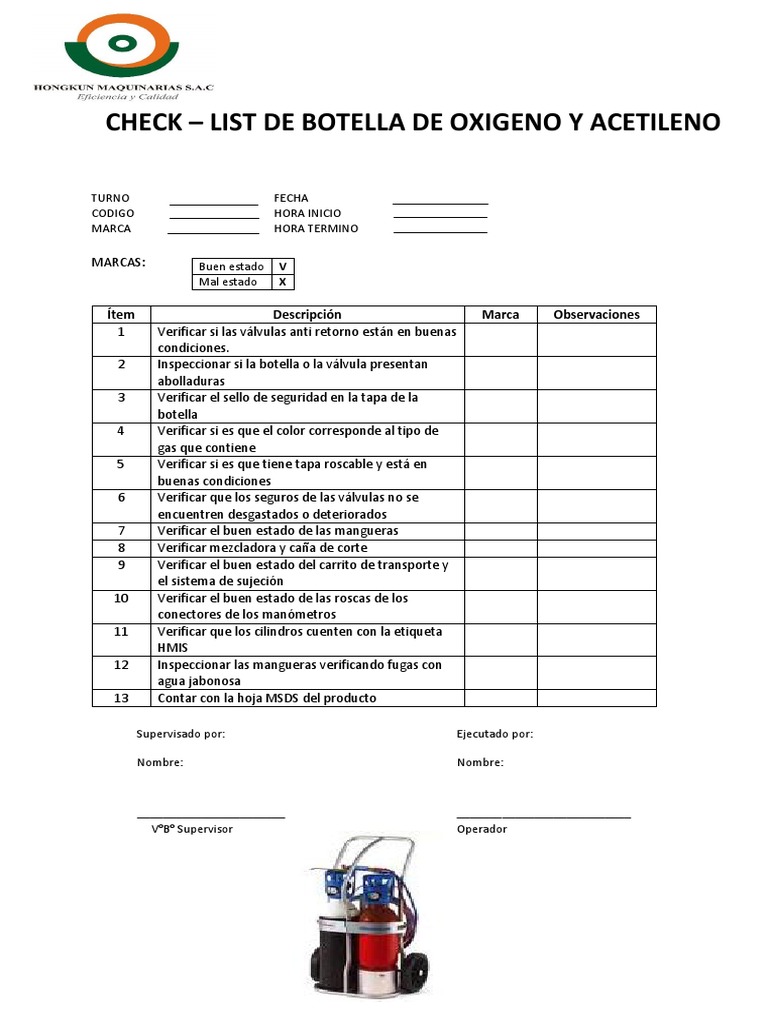 Check List Botellas | PDF