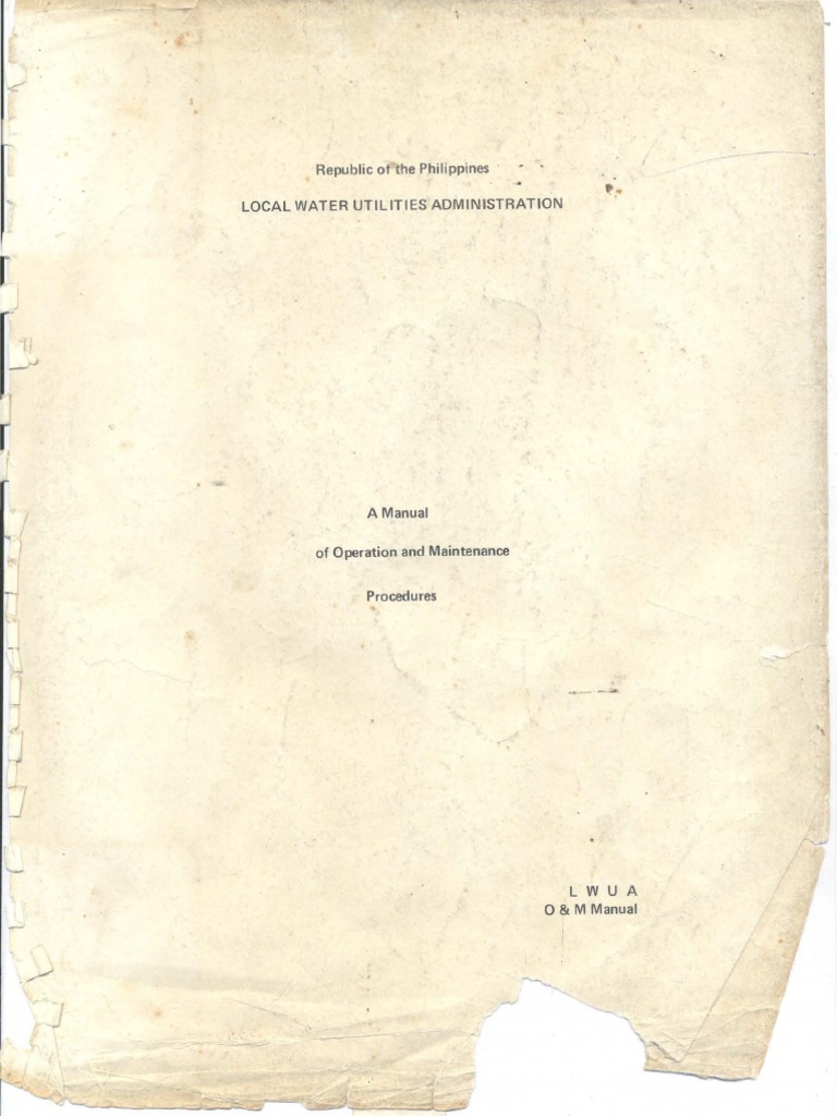 LWUA Operation and Maintenance Manual PDF | PDF | Groundwater | Aquifer