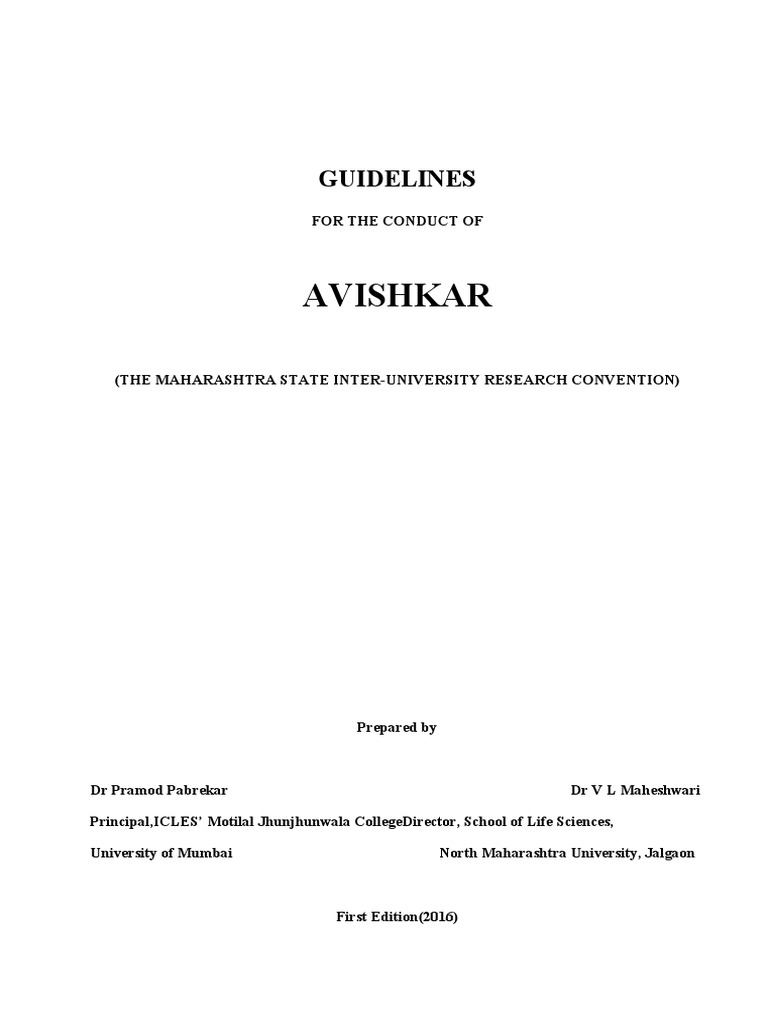 Avishkar New Guidelines | PDF | Doctor Of Philosophy | Academic Degree