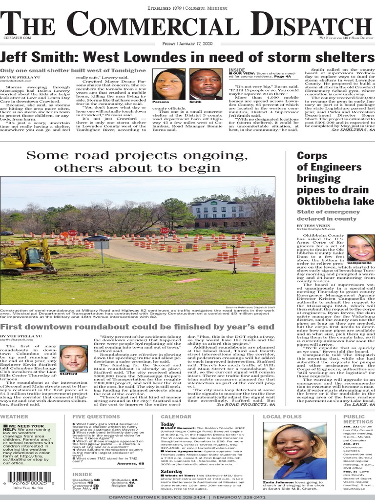 Commercial Dispatch Eedition 1-17-20 | PDF | Traffic