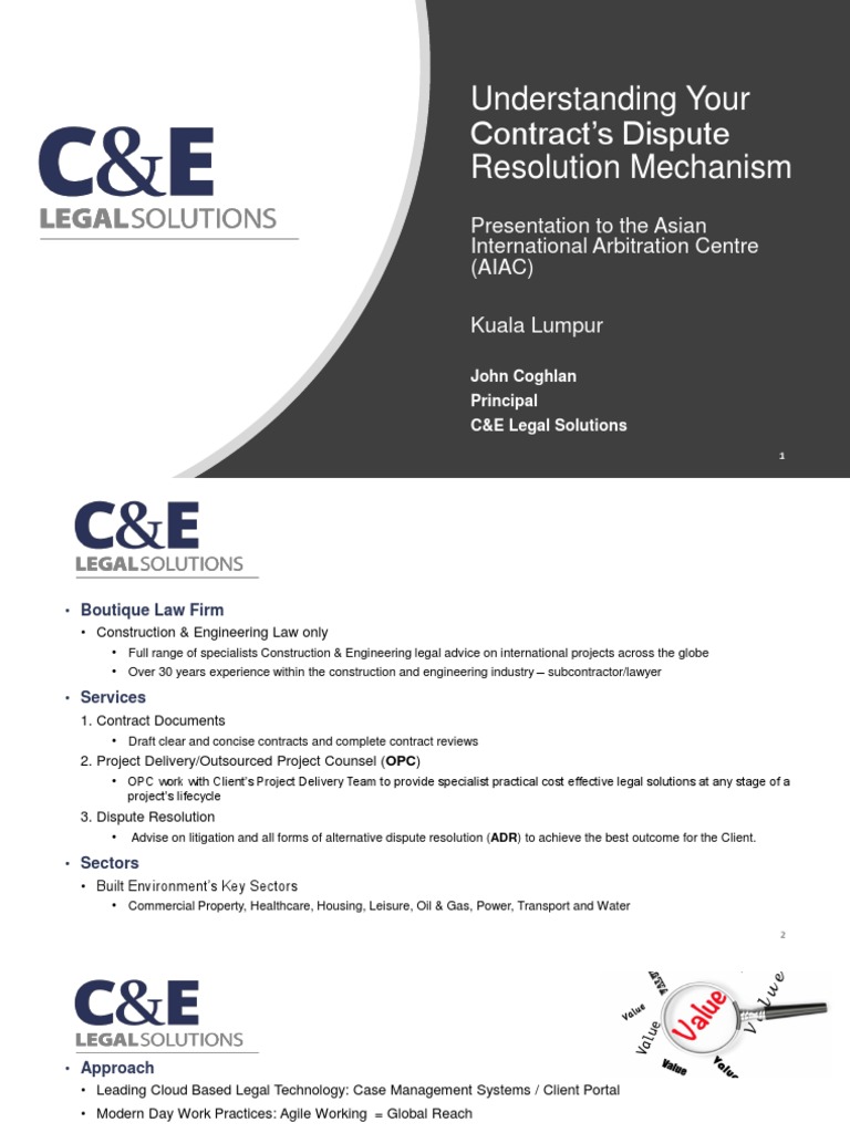 Comparative Analysis of The Dispute Resolution Mechanisms | PDF ...
