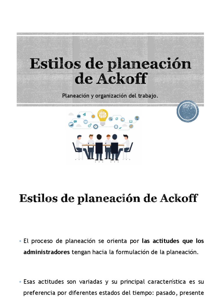 Estilos de Planeación de Ackoff | PDF | Planificación | Science