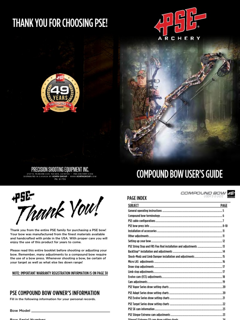 2019 PSE Owners Guide WEB | PDF | Bow And Arrow | Arrow