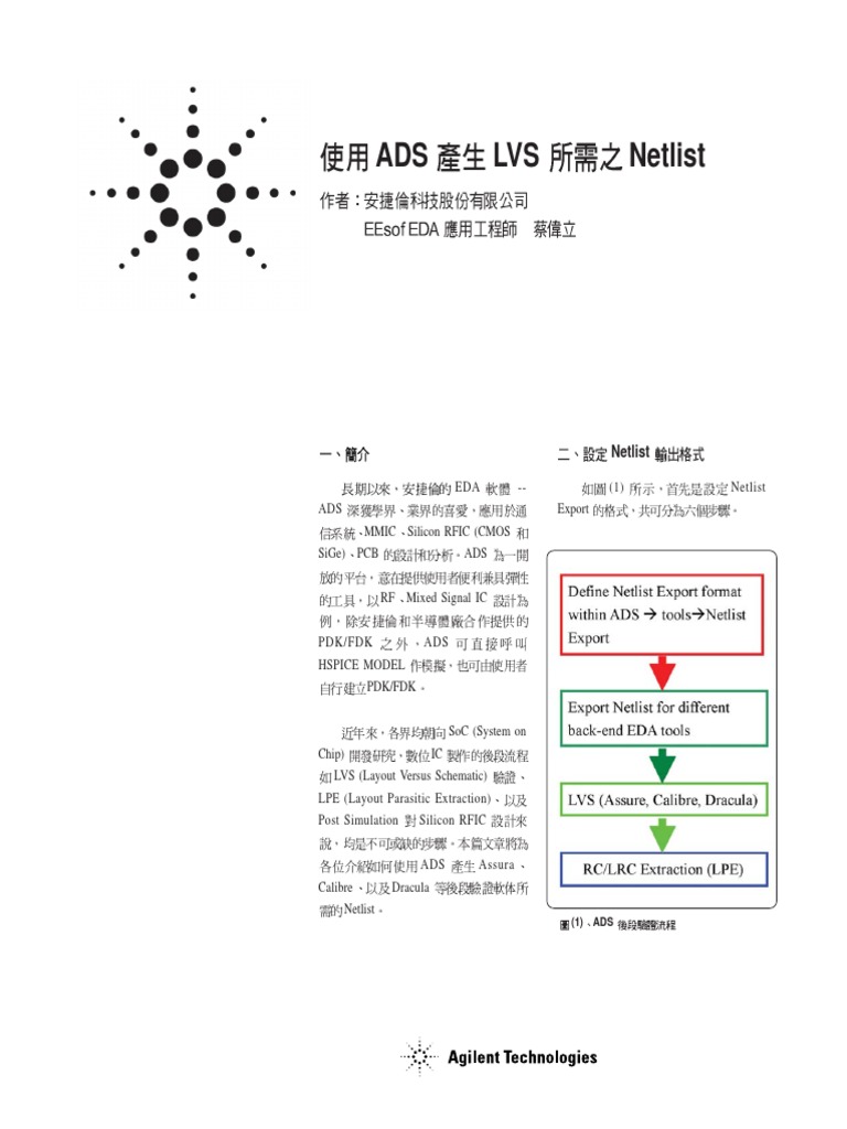 ADS Netlist For LVS | PDF | Mosfet | Integrated Circuit