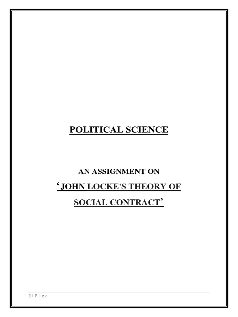 Locke's Social Contract Theory Explained | PDF | Social Contract | John ...