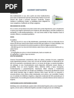 Prospecto de Aldomet: Metildopa 250 mg | PDF | Medicamentos con receta ...