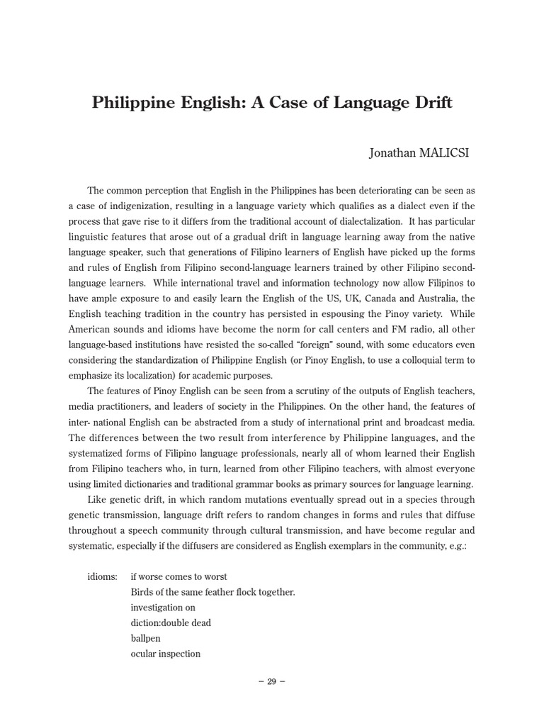 Philippine English | PDF | English Language | Philippines