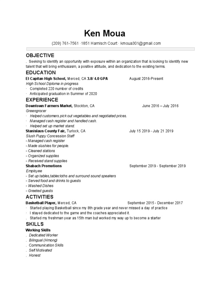 Resume - Ken Moua 3 | PDF
