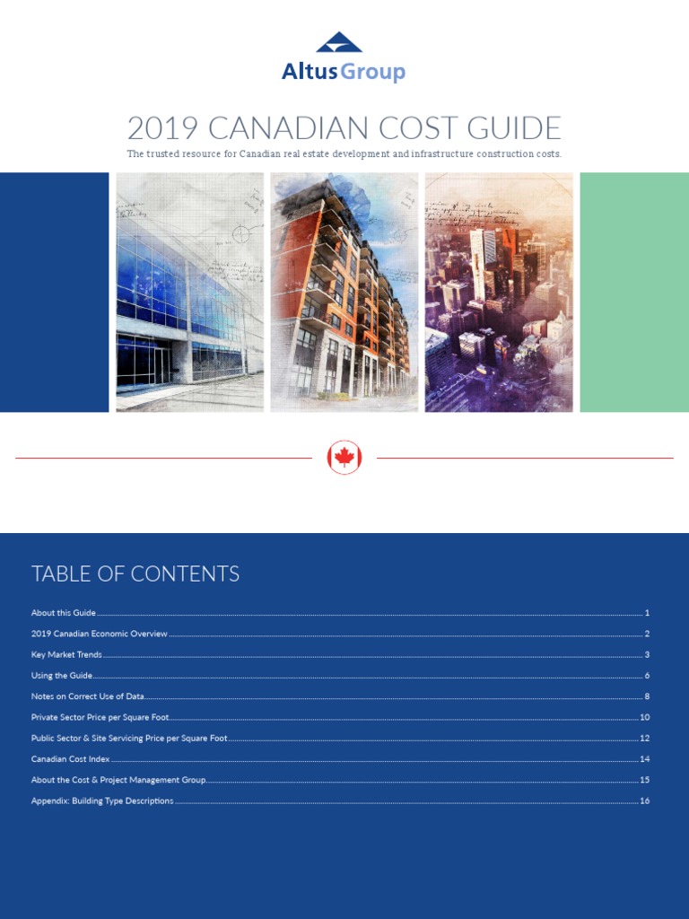 Altus Group 19 Canadian Cost Guide Final 2 | PDF | Economic Growth | Forecasting