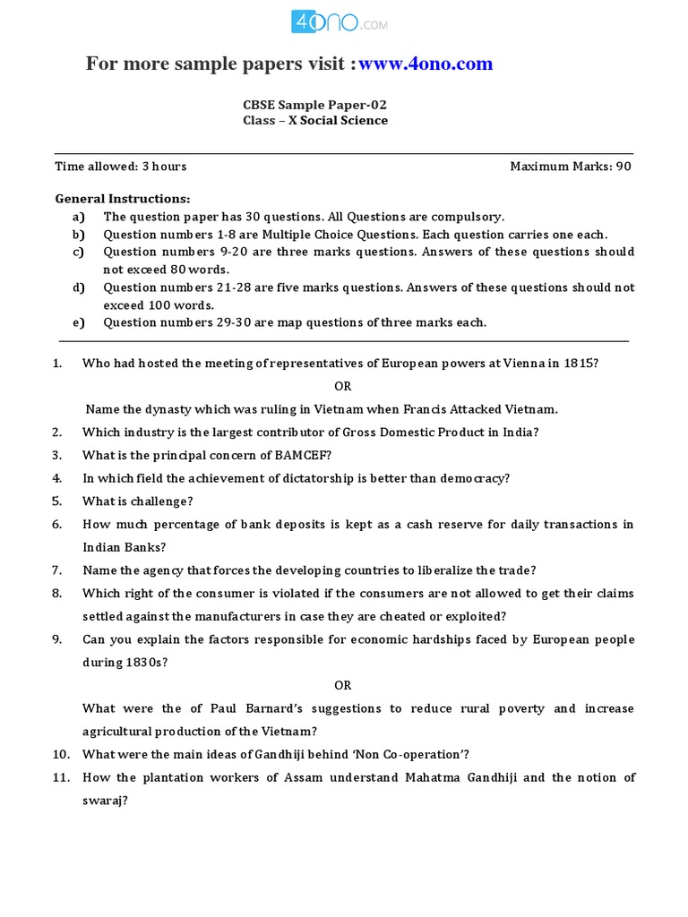 10 Social Science Sa2 Solved 02 PDF | PDF | Mahatma Gandhi | Democracy