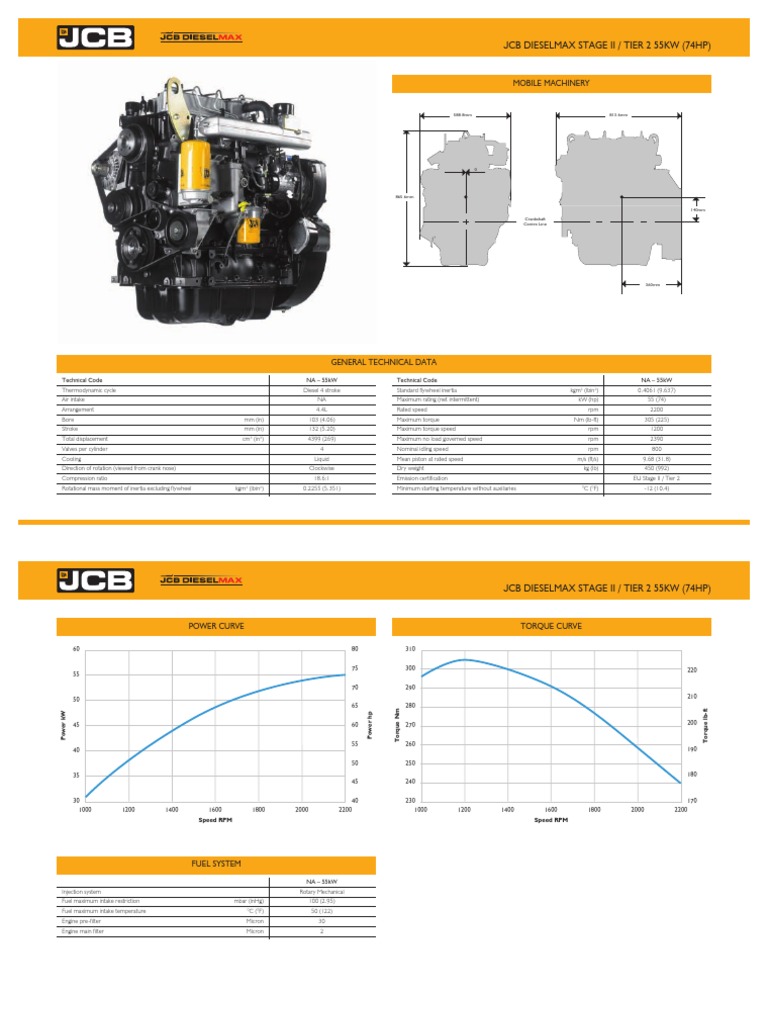 Dieselmax 55kW Engine Spec | PDF | Horsepower | Vehicles