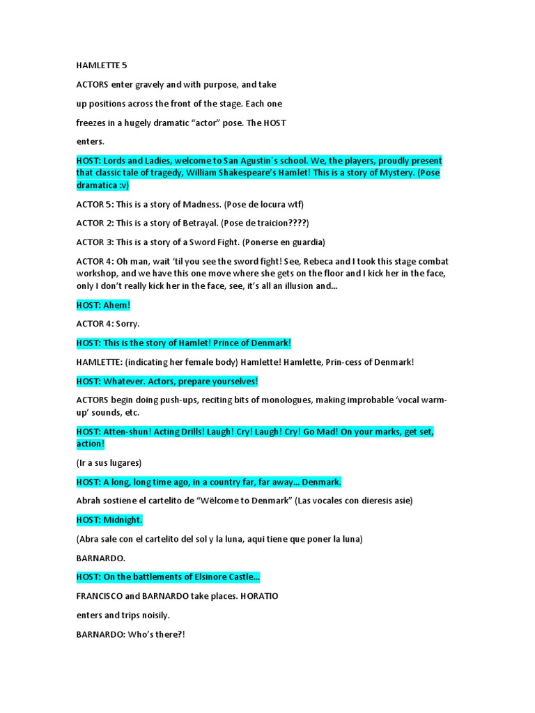 Hamlette's Play | PDF | Plays Based On European Myths And Legends | Hamlet