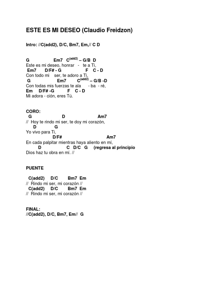 Este Es Mi Deseo PDF | PDF
