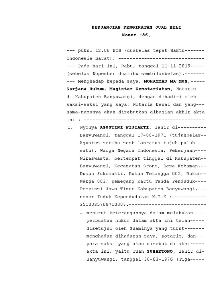 PPJB - DR Sucipto PDF | PDF