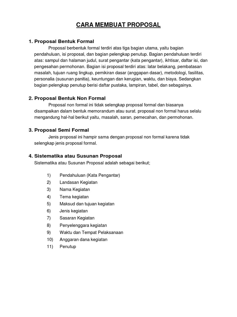 Panduan Lengkap Membuat Proposal | PDF