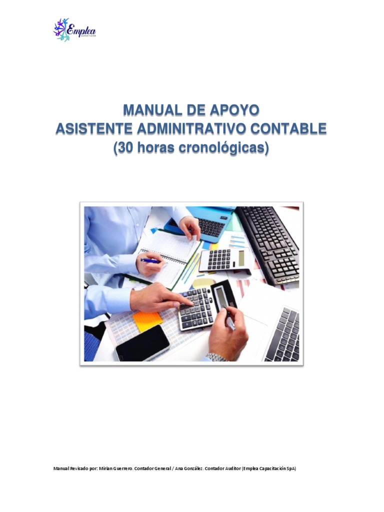 MANUAL ASISTENTE ADMINITRATIVO CONTABLE EMPLEA CAPACITACIÓN SpA | PDF | normas internacionales ...