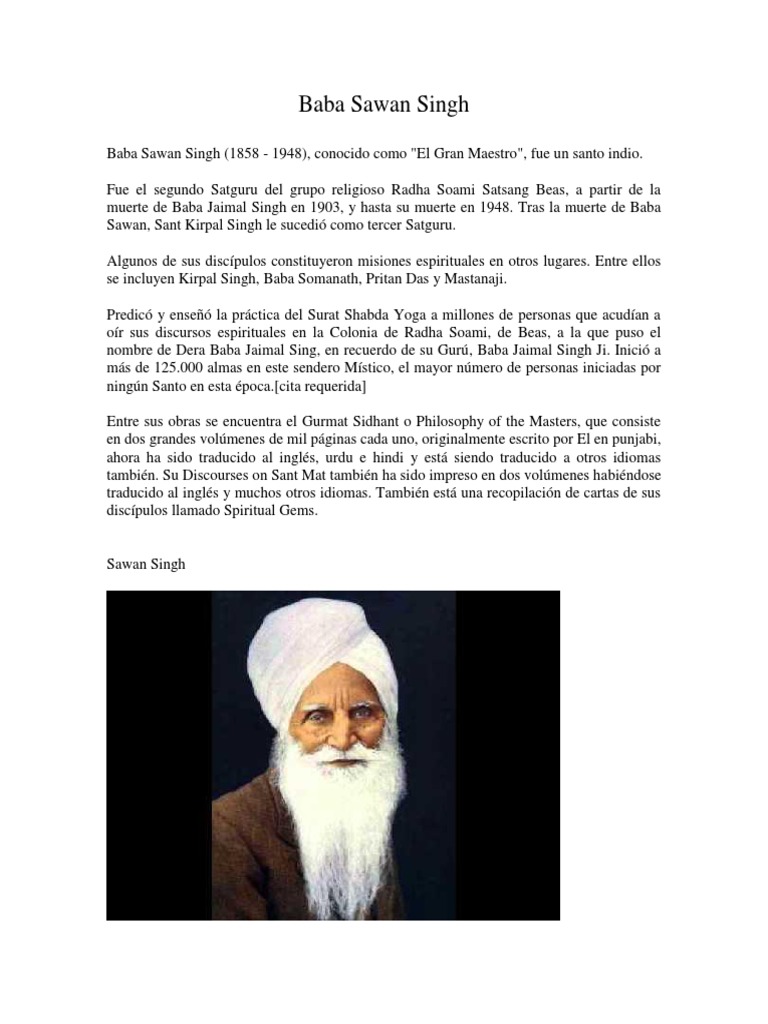 Baba Sawan Singh | PDF | Sijismo | Jainismo