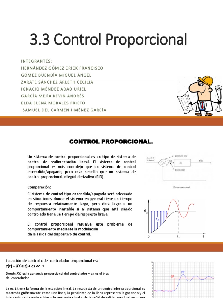 3.3 Control proporcional | Sistema de control | Teoría de sistemas