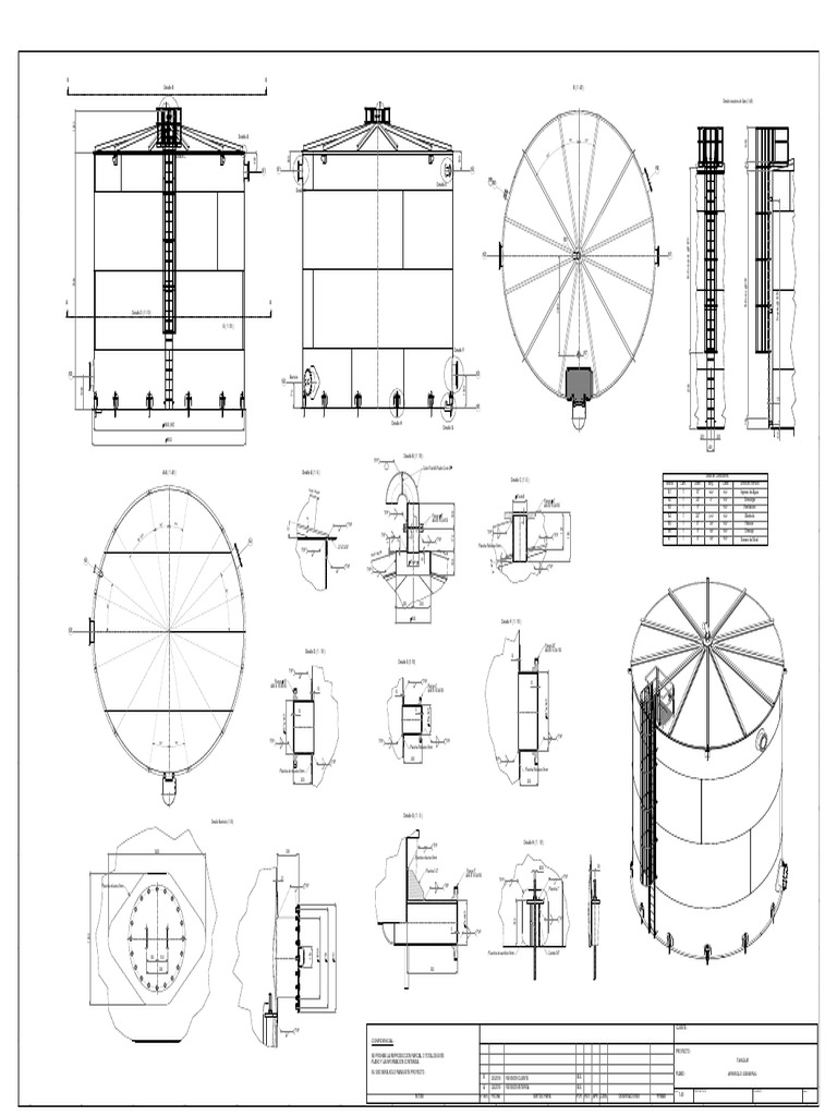 Plano de Arreglo General - Tanque-Model | PDF