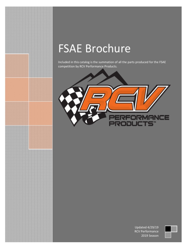 FSAE Brochure | PDF | Axle | Vehicles