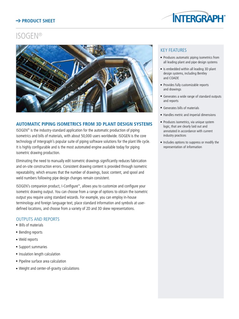 Isogen PDF | PDF | 3 D Computer Graphics | Pipe (Fluid Conveyance)