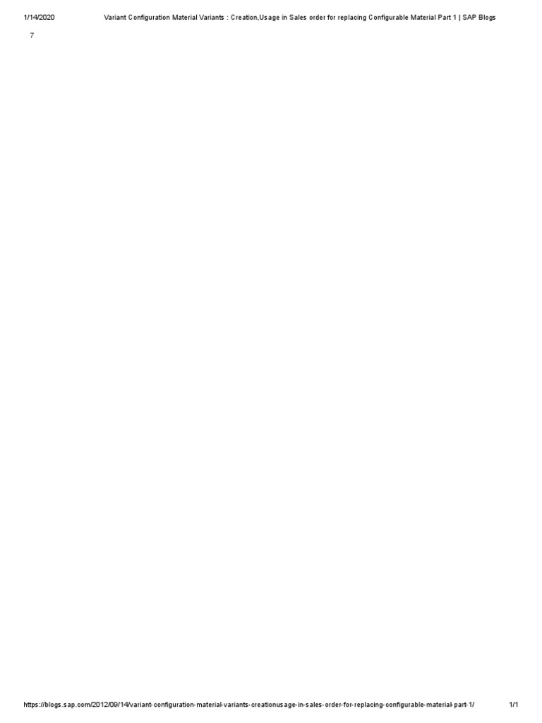 Variant Configuration Material Variants - Creation, Usage in Sales Order For Replacing ...