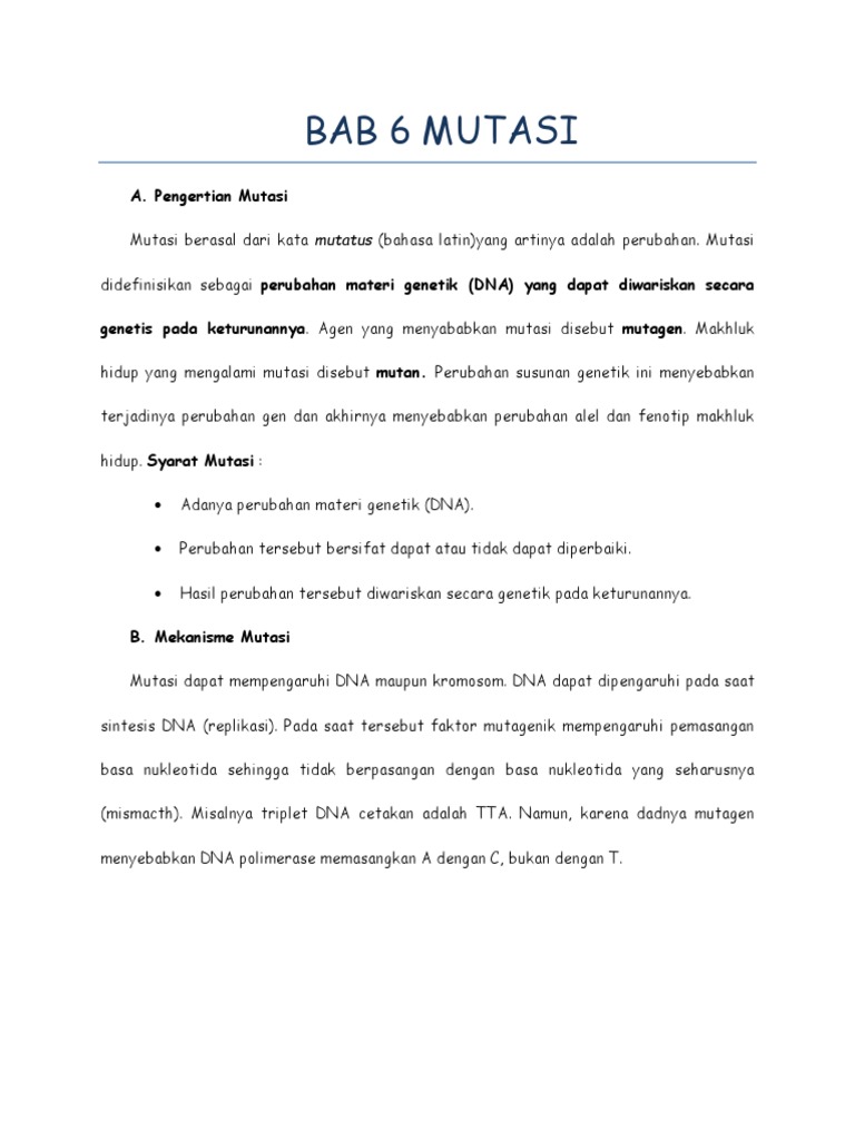 Mutasi | PDF