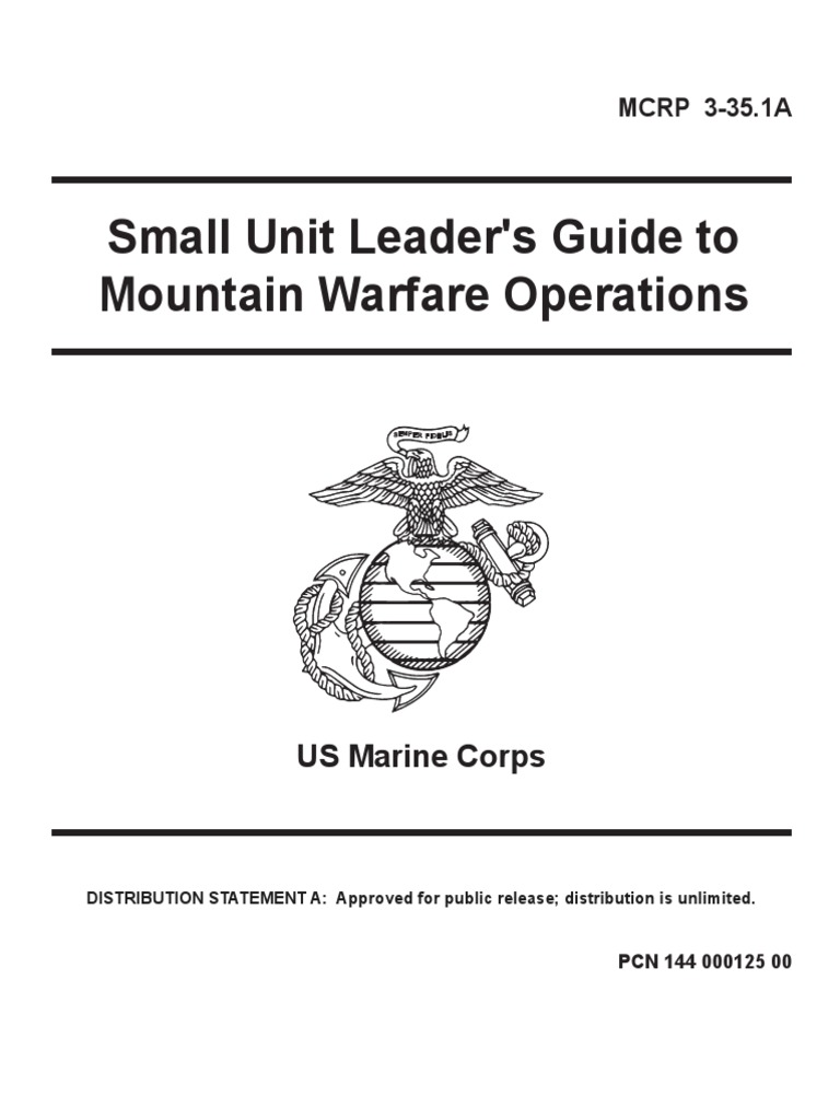Small Unit Leaders Guide To Mountain Warfare Operations PDF | PDF ...