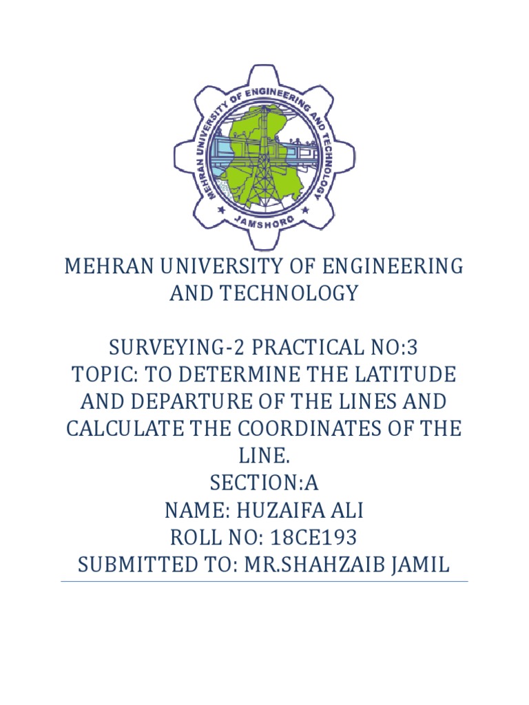 Surveying 2 Practical 3 | Download Free PDF | Cartesian Coordinate ...