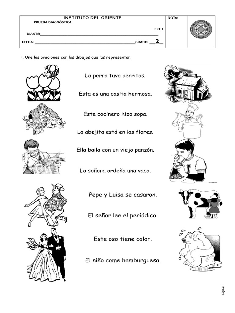 Prueba Diagnóstica Lengua Castellana - Segundo | PDF
