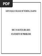 Problem Statements CHN 2017 | PDF | Nursing | Public Health
