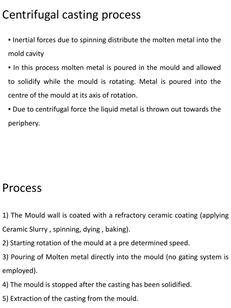 Overview of Centrifugal Casting Types | PDF | Casting (Metalworking ...