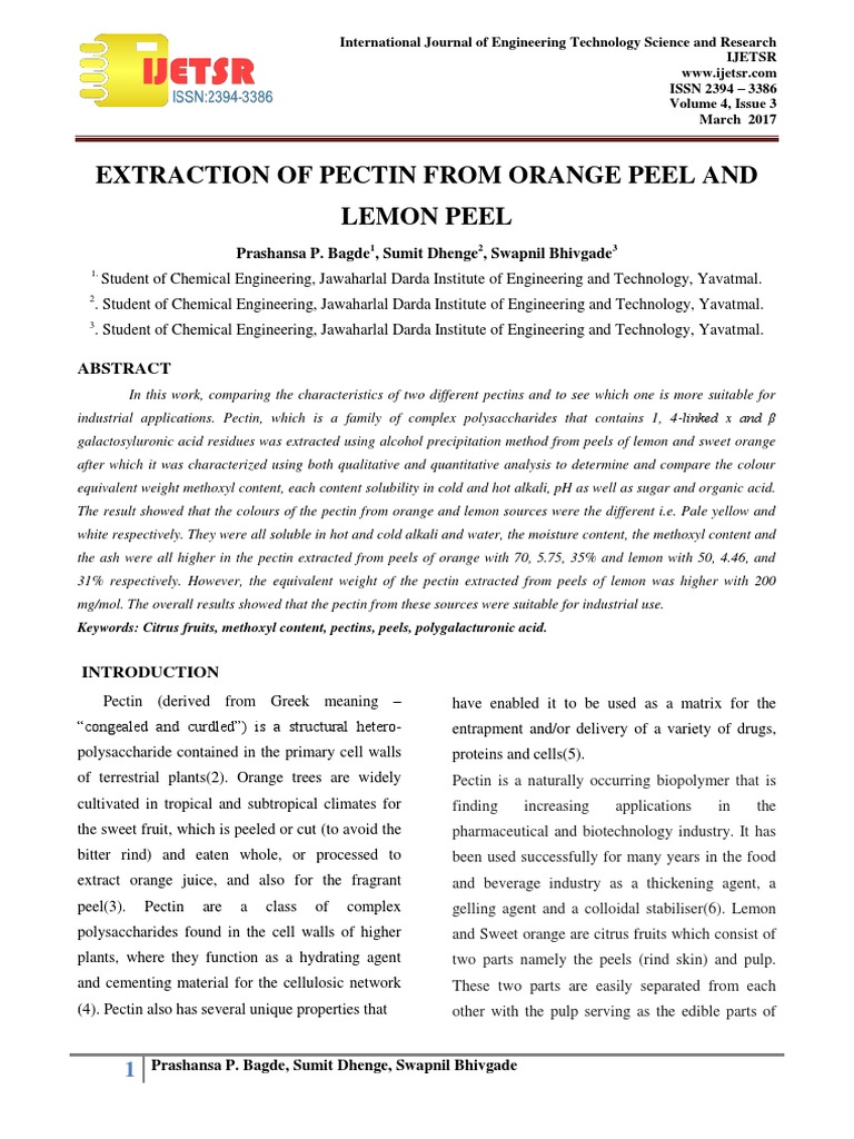 Pectin | PDF | Fruit Preserves | Orange (Fruit)