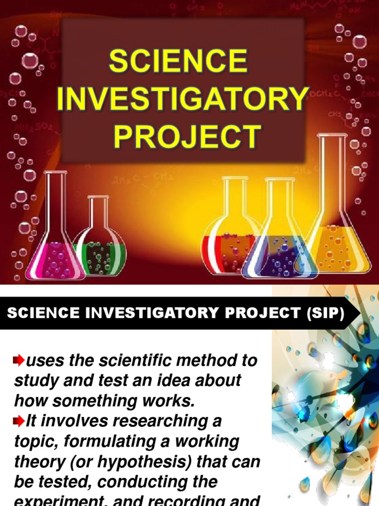Science Investigatory Project Guide | PDF | Experiment | Hypothesis