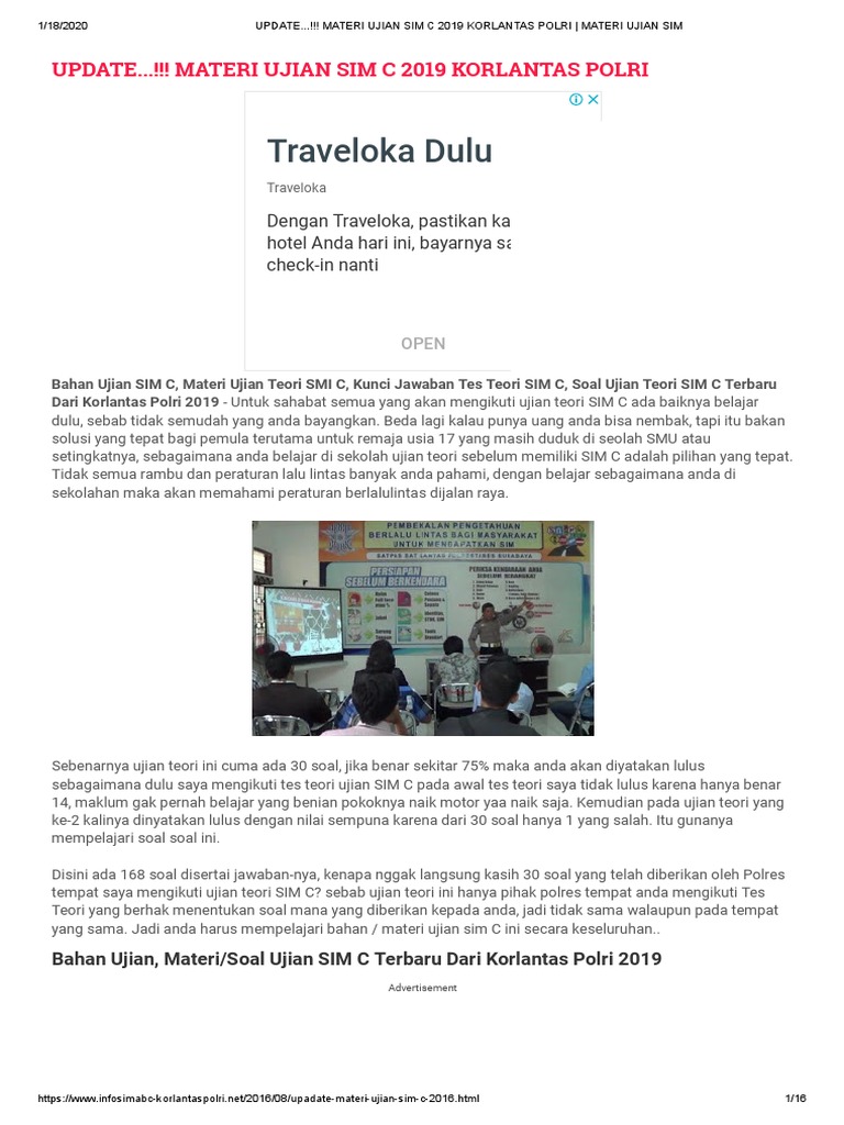 Update... !!! Materi Ujian Sim C 2019 Korlantas Polri - Materi Ujian ... Update... !!! Materi Ujian Sim C 2019 Korlantas Polri - Materi Ujian ...