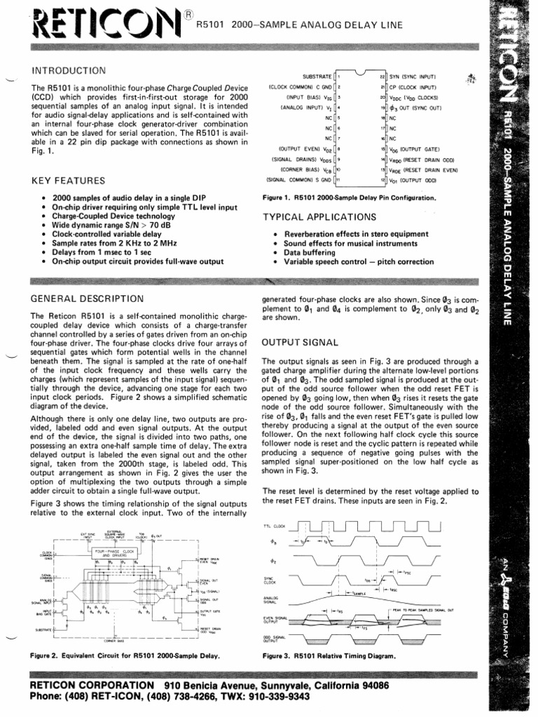 Reticon R5101 DS 1 BW | PDF