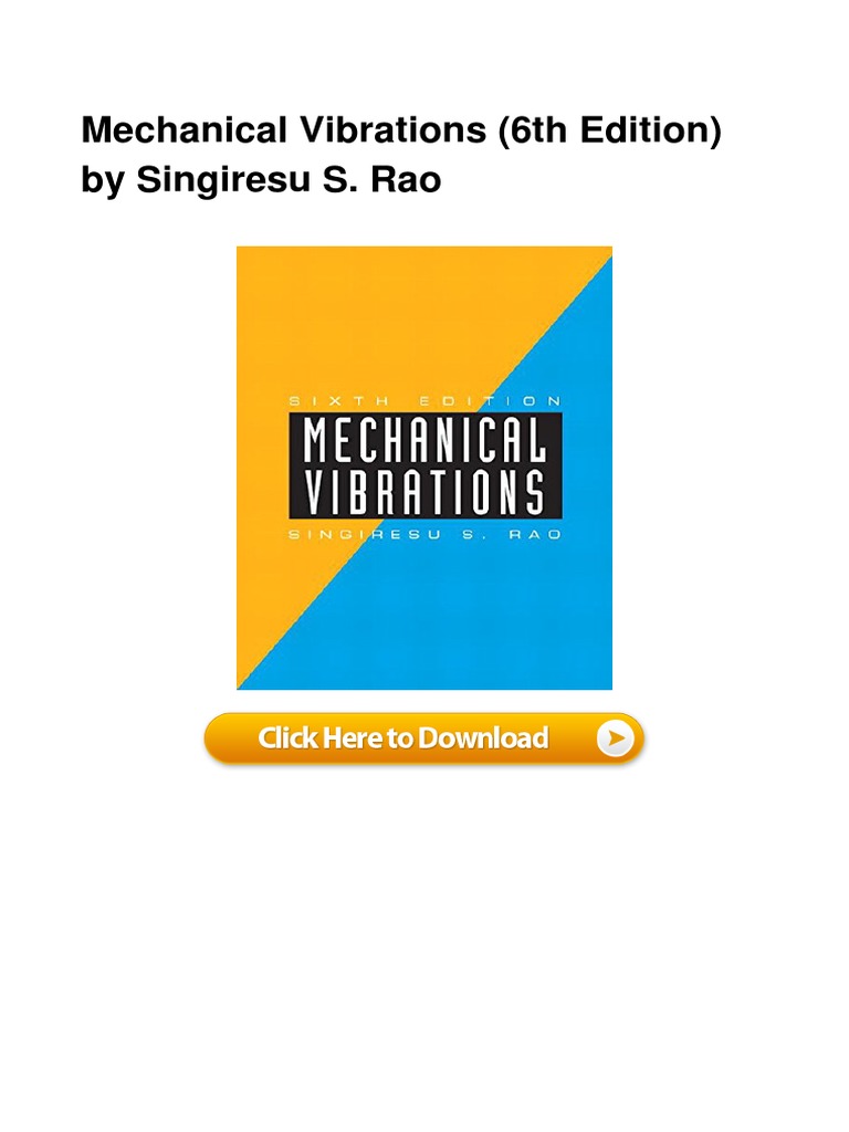Mechanical Vibrations 6th Edition by Sin PDF | PDF | Science & Mathematics